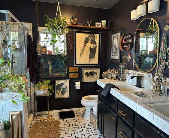 How to Embracing Eclectic Opulence to Maximalist Bathroom Decoration ...