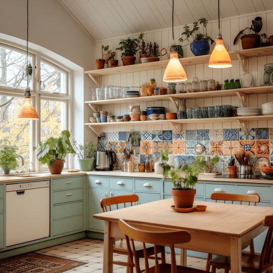 21+ Amazing Bohemian Kitchens Ideas in 2024