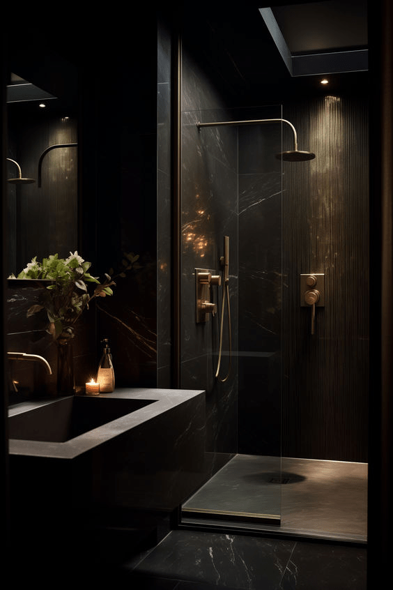 The Best 15 Dark and Moody Bathroom Ideas!: Master Bathroom